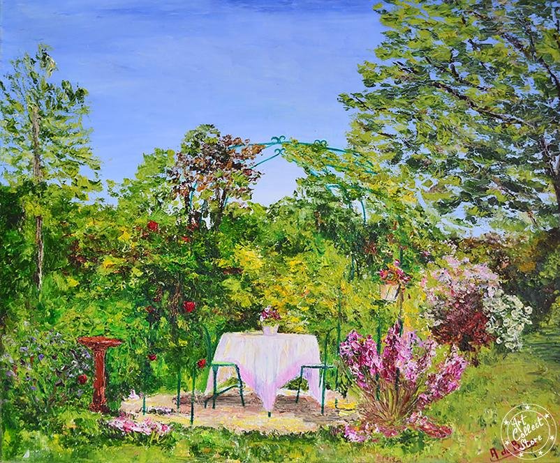 Tableau Invitation sous la gloriette by Annie de Boer | Acheter le sur Art Collect ® Store