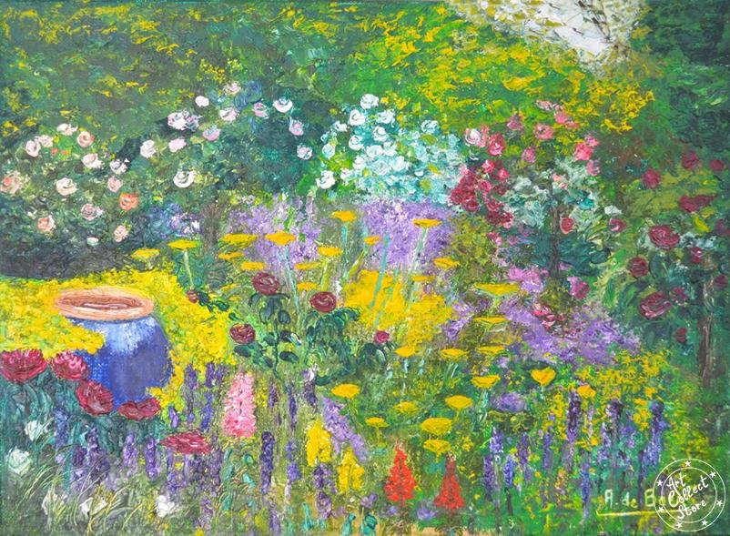 Tableau La jarre bleue by Annie de Boer | Acheter le sur Art Collect ® Store