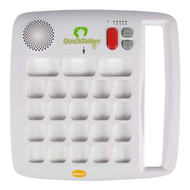 Vocalizador QuickTalker FT23. Dispositivo portátil de comunicación CAA – Asistronic