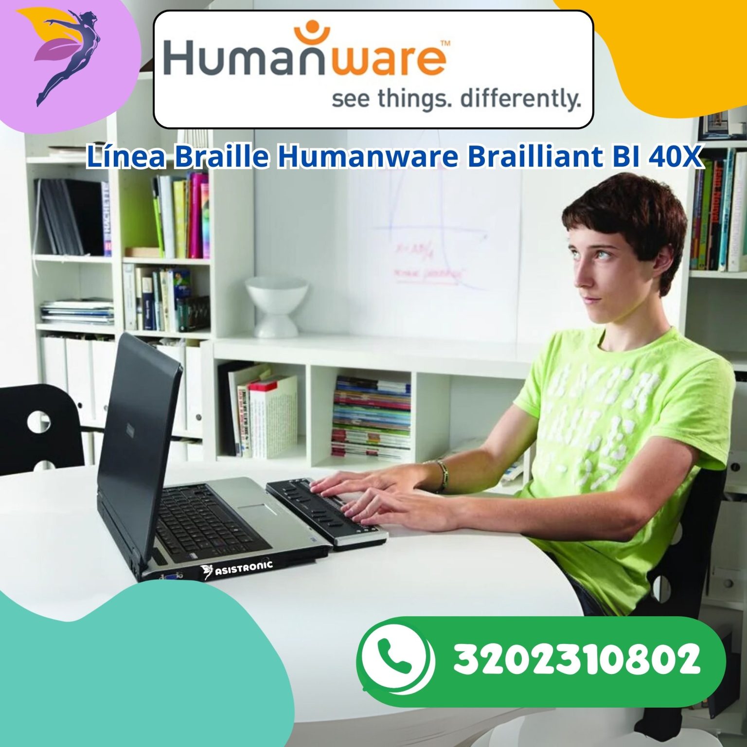 Línea Braille Humanware Brailliant BI 40X – Asistronic