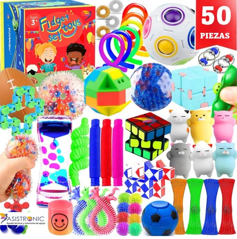 Kit 50 juguetes y materiales de estimulación sensorial para Autismo y ...