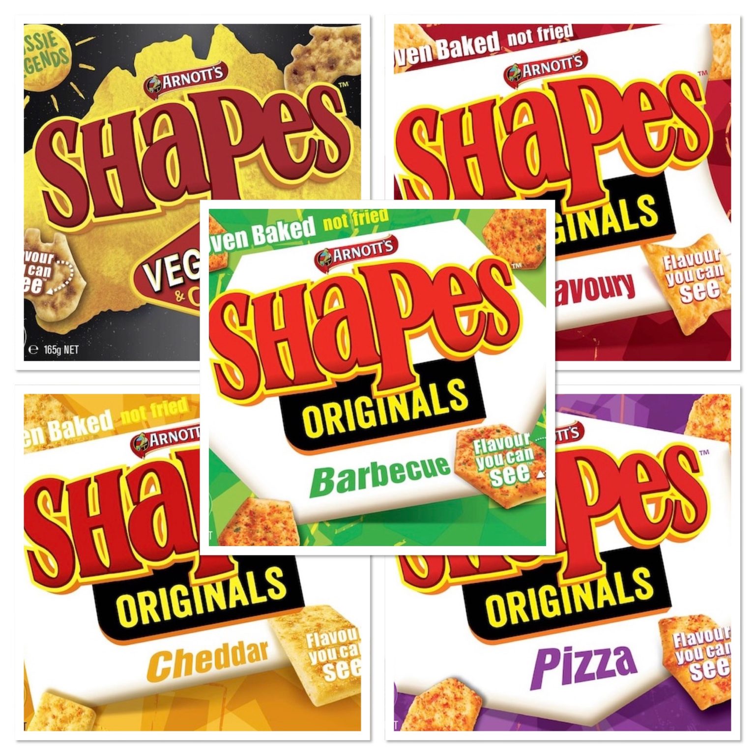 Arnott's Chicken Crimpy Shapes - Aussie Foods