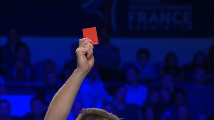 Badminton black card, yellow card and red card. What are they?