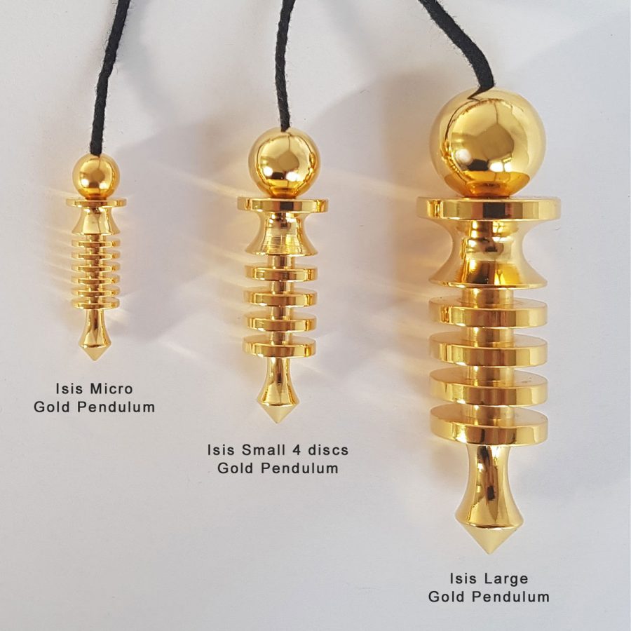 Isis Small 4 Discs Gold Pendulum | BAJ Pendulums UK