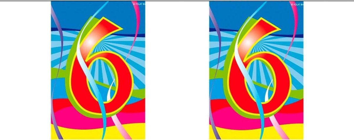 6 Jaar Mini Slinger - 4 meter - SKW Balloon & Candy Shop