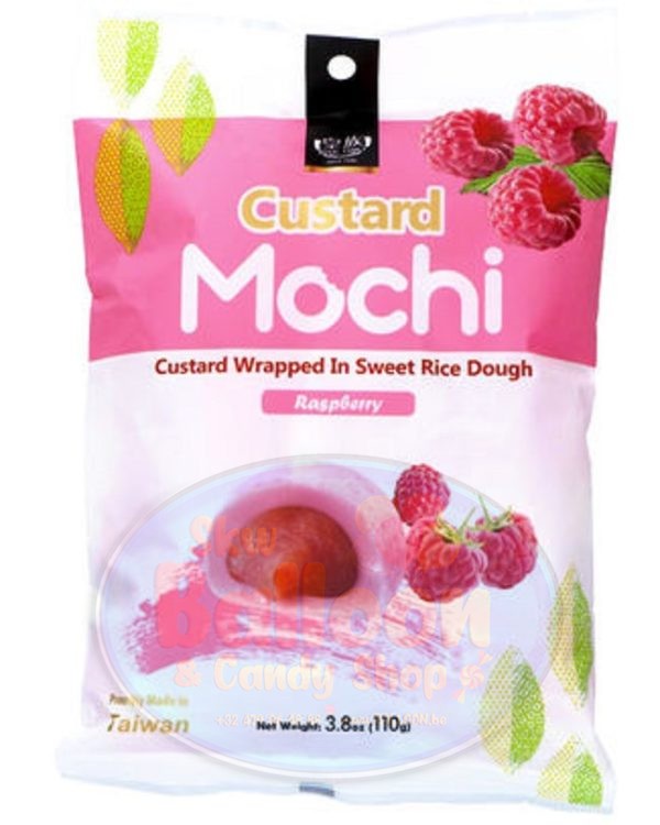 Custard Mochi Raspberry 110 Gram(Gevuld koekjes) - SKW Balloon & Candy Shop