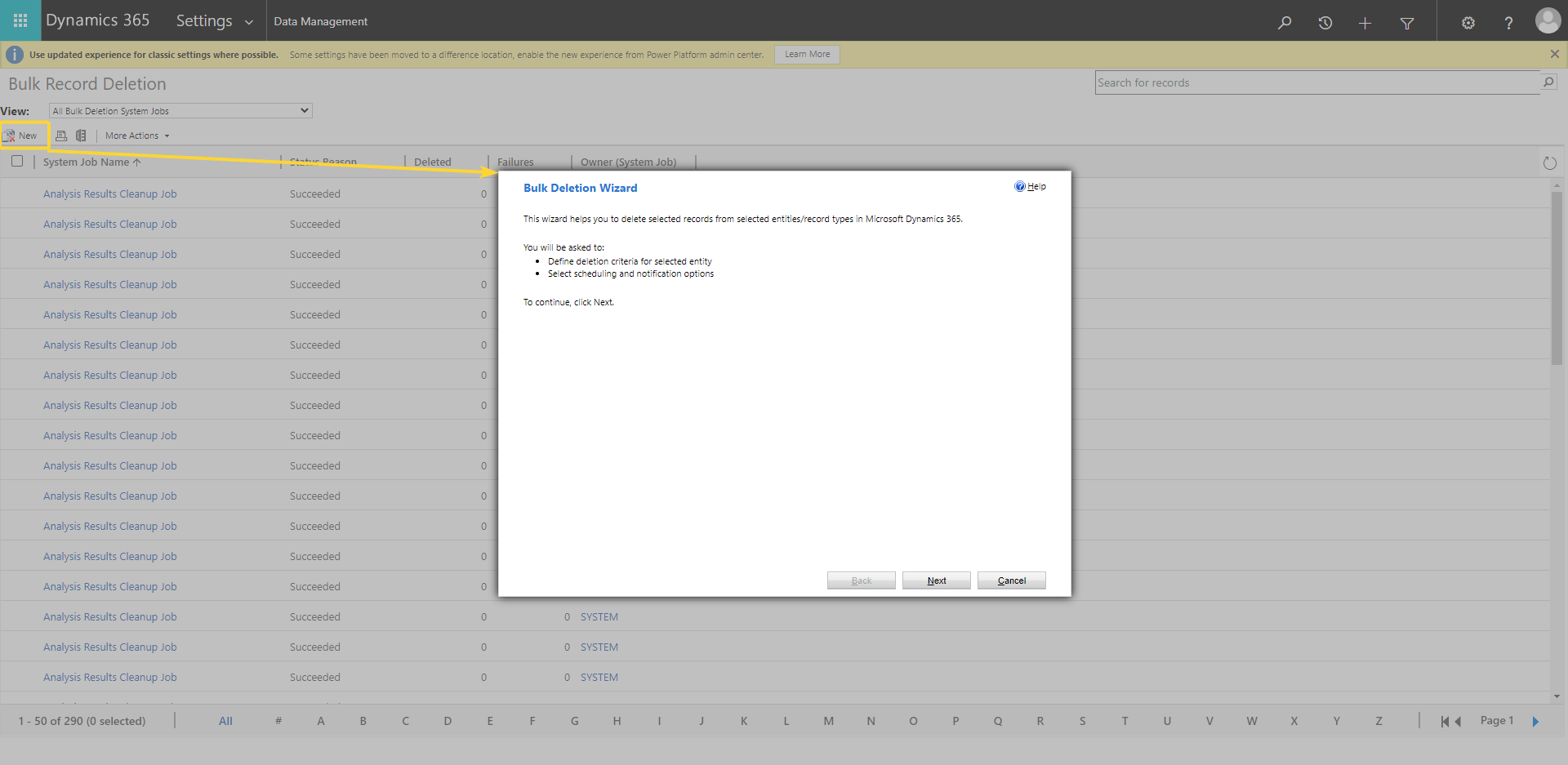 How to bulk delete records in Dataverse - Benschmark