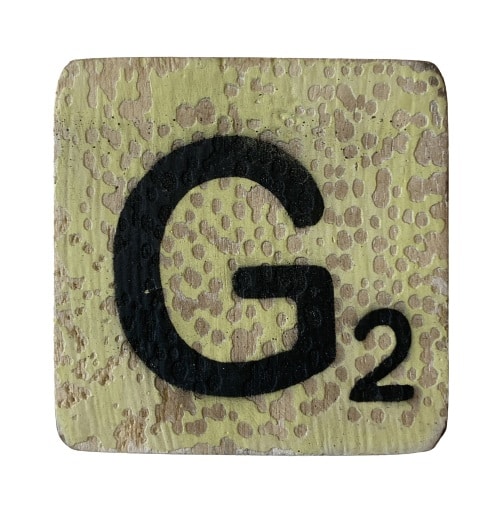 Houten Scrabble Letter G