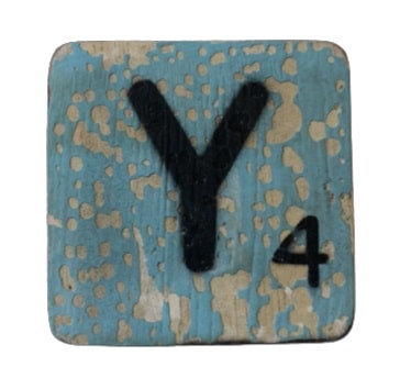 Houten Scrabble Letter Y