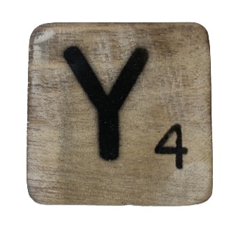 Houten Scrabble Letter Y