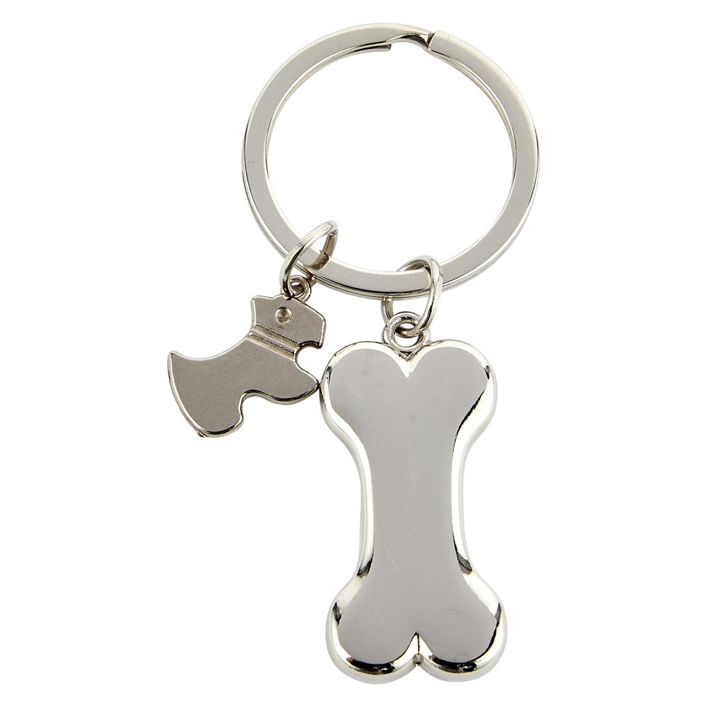 Pets Dog & Bone Keyring 35mm - bespokesportsmedals.com