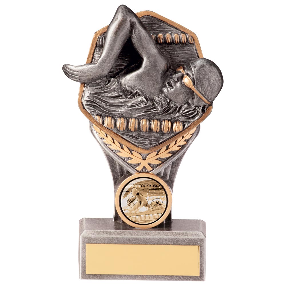 Falcon Swimming Male Award 150mm - bespokesportsmedals.com