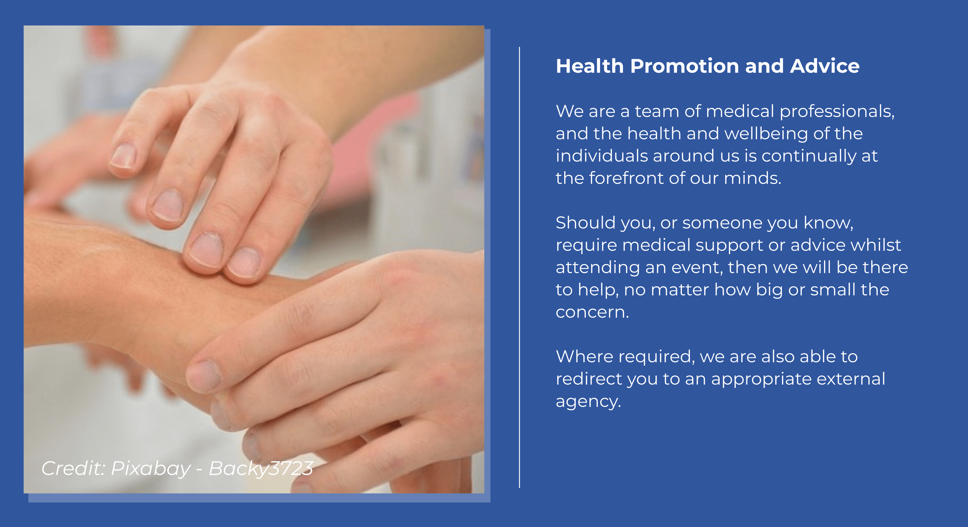 Event Welfare - Bluestone Medical