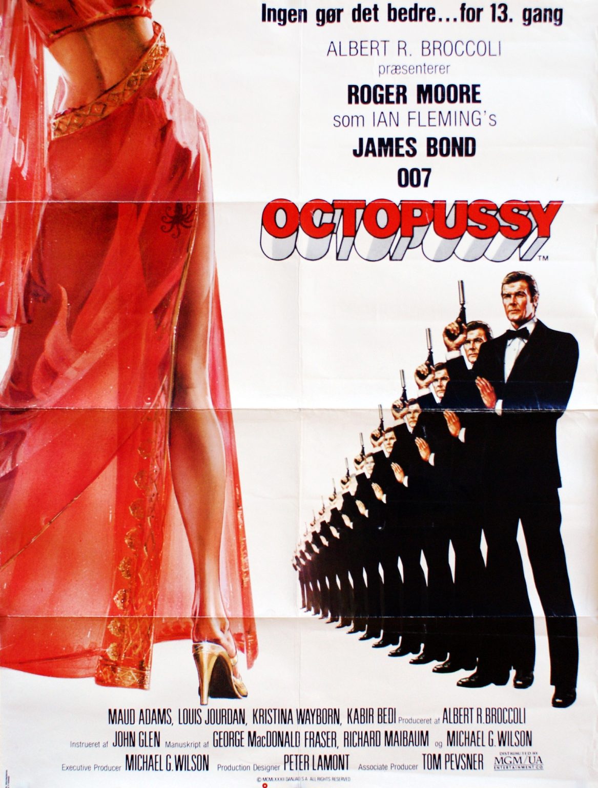 “Octopussy”: Dansk teaserplakat (1983) – James Bond-O-Rama.dk