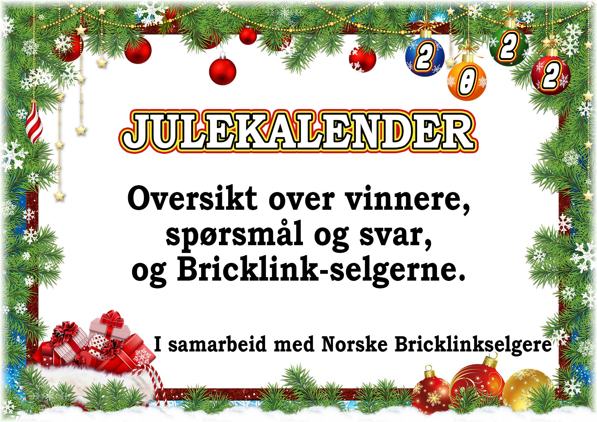Julekalender 2022 -Alle vinnerne og svarene, full oversikt » BrikkeFrue.no