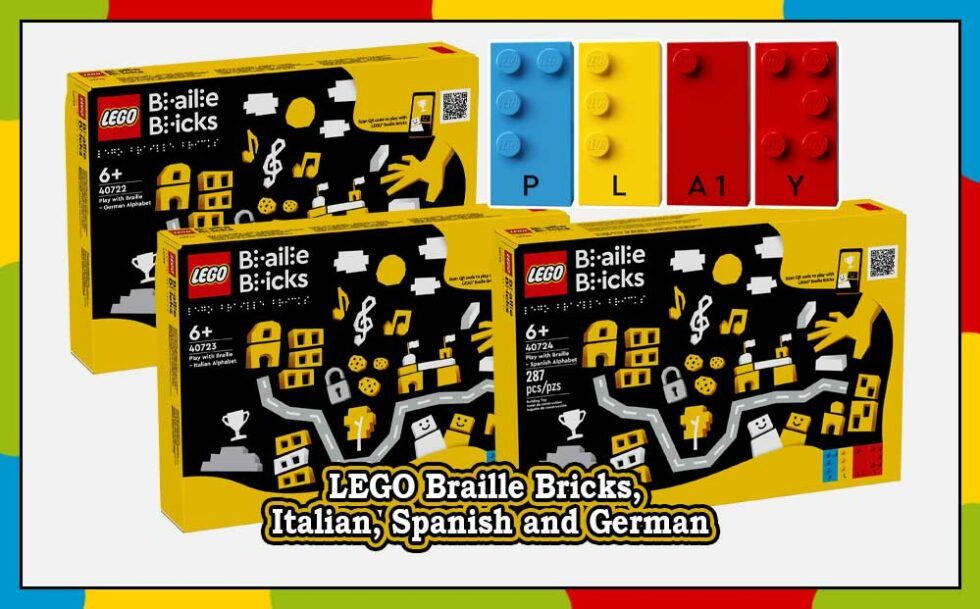 Flere LEGO klosser med punktskrift, 40722, 40723, 40724 » BrikkeFrue.no