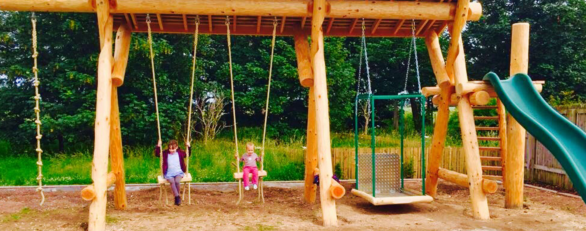 Accessible Log Swings - Caledonia Log Homes