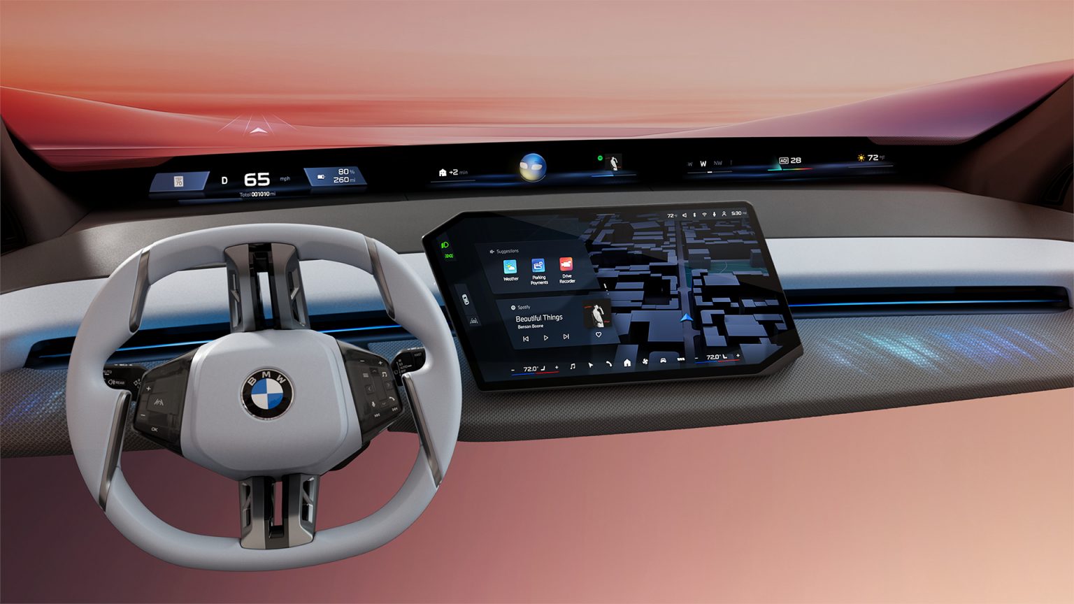 BMW onthult nieuwe Panoramic iDrive: toekomst van voertuigbediening op ...