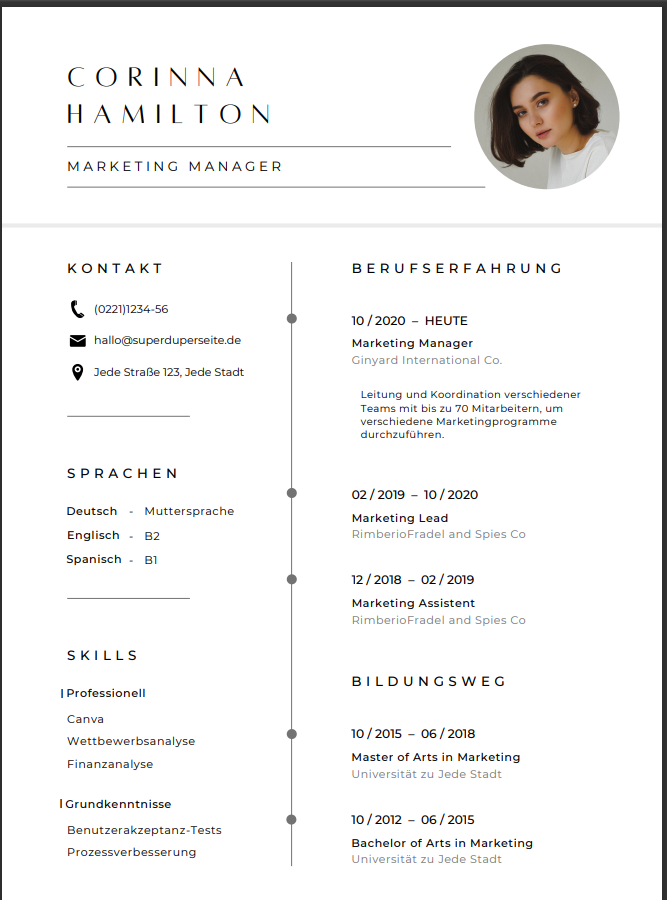 How to write a German-style CV(Lebenslauf) - Celinas Blog