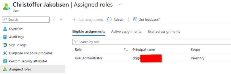Create PIM group for Entra Roles - Visible Assignments - Christoffer ...