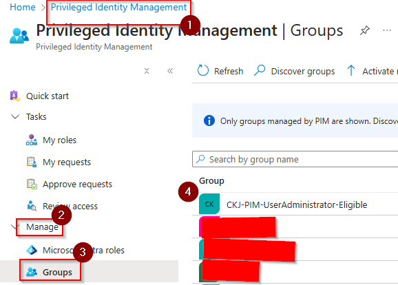 Create PIM group for Entra Roles - Visible Assignments - Christoffer ...