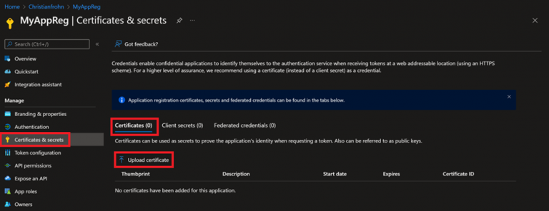Connect to Microsoft Graph with PowerShell using a certificate and an ...
