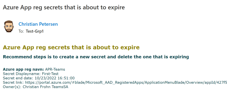 Monitor Azure App Registration Secret Certificate Expiry With Powershell Christianfrohndk