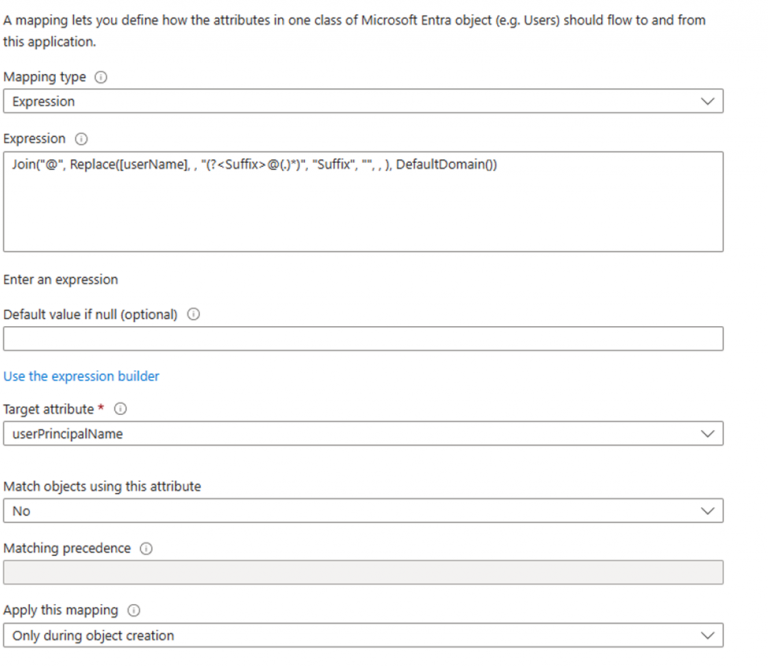 Modifying The Attribute Mapping In Api Driven Provisioning To On Premises Active Directory