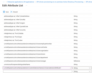 Modifying the attribute mapping in API-driven provisioning to on-premises Active Directory ...