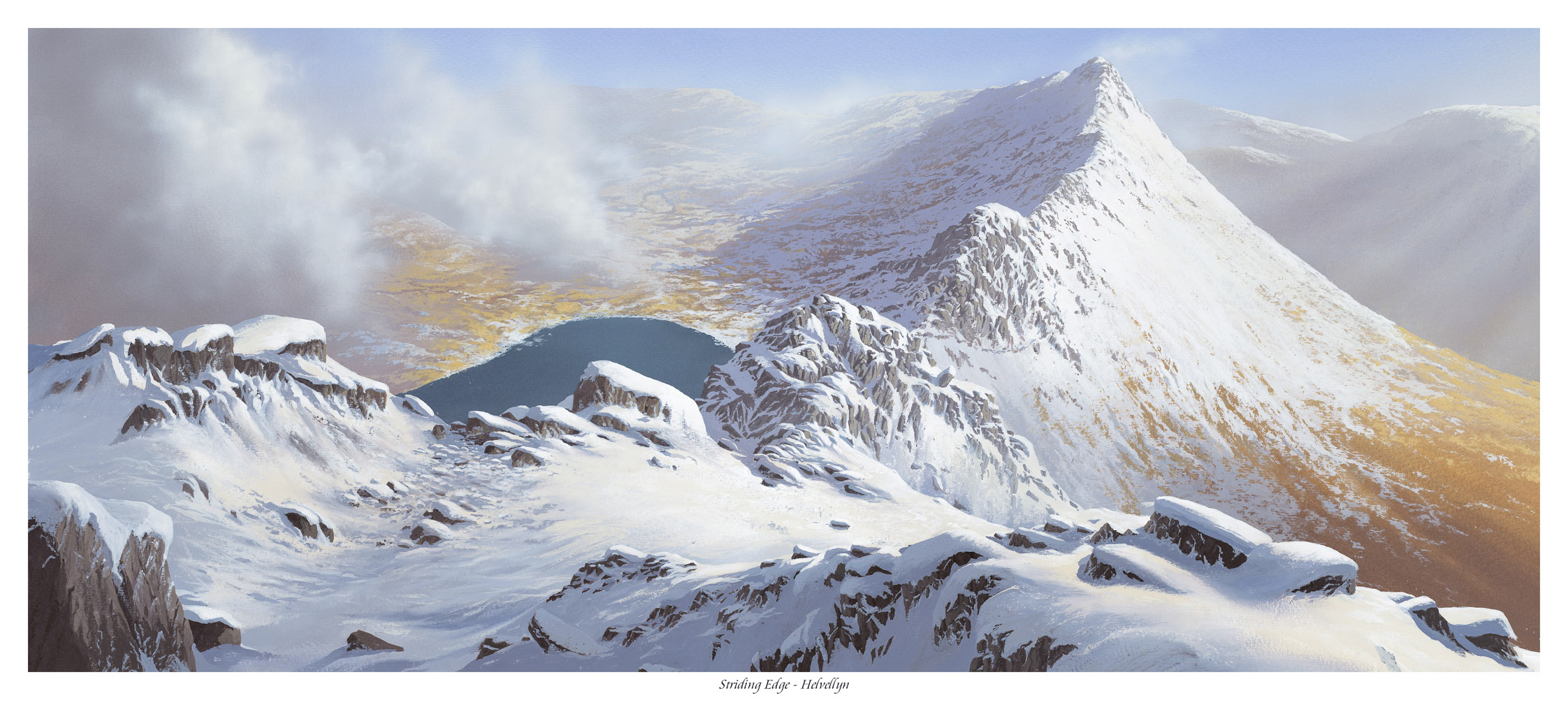Striding Edge Snow First Edition Print by Craig Long