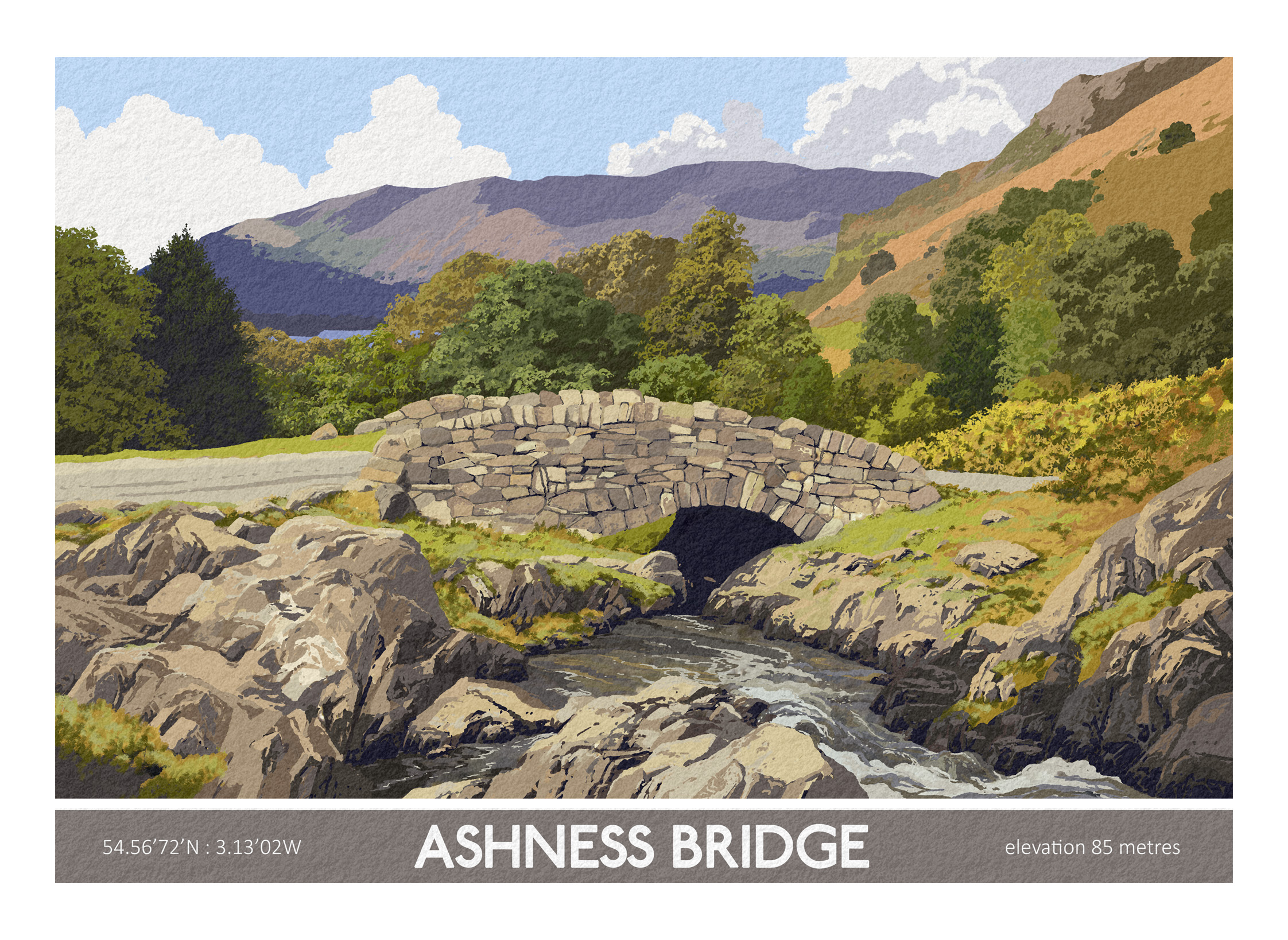 Ashness Bridge Lake District Fine Art print by Craig Long Ashness Bridge Lake District Fine Art print by Craig Long