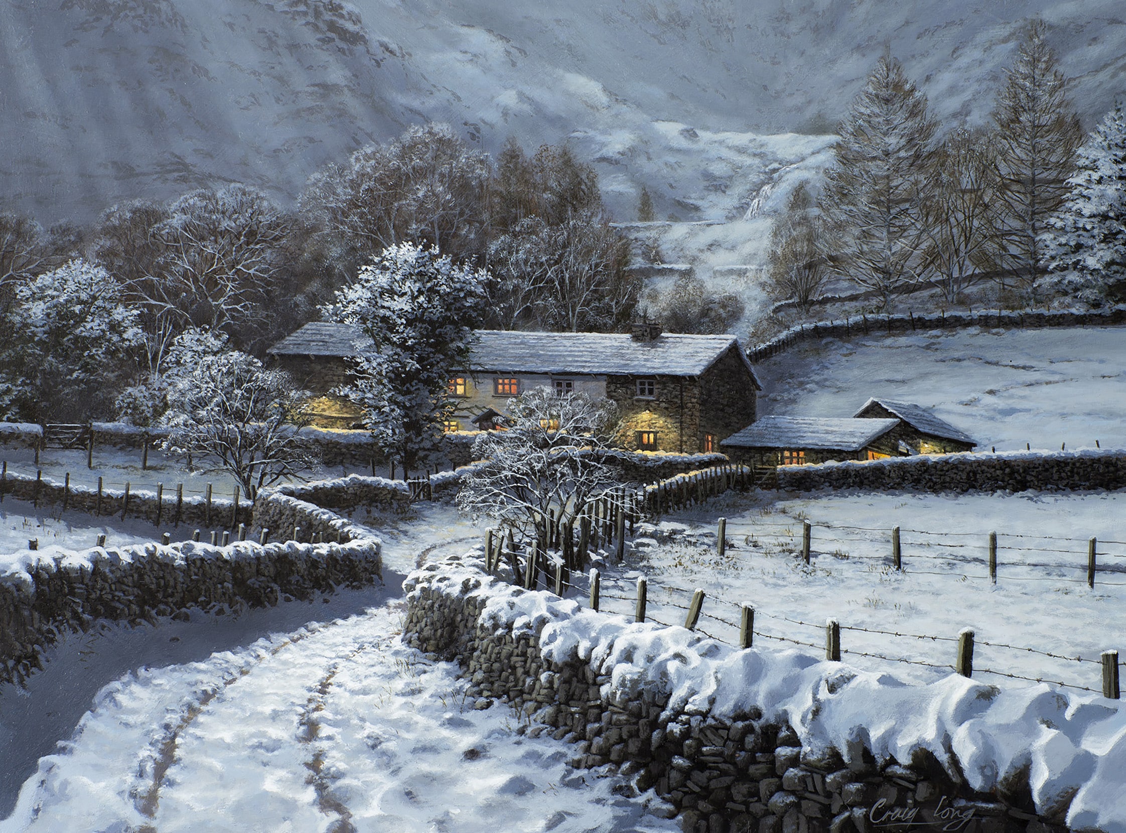 Milbeck Farm Original Lake District Painting - SOLD Milbeck Farm Original Lake District Painting - SOLD