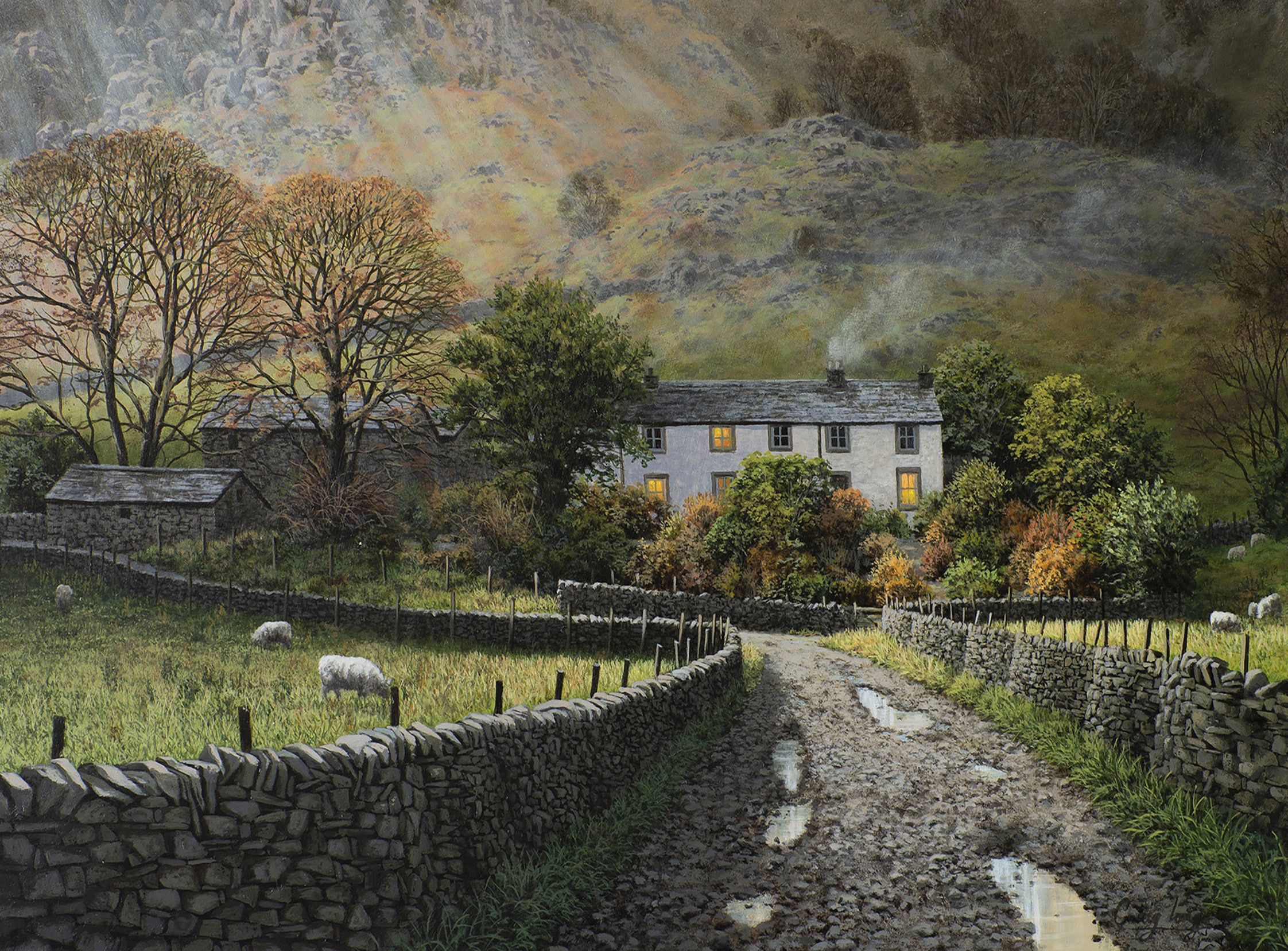 Side Farm Patterdale Original Lake District Painting - SOLD by Craig Long Side Farm Patterdale Original Lake District Painting - SOLD by Craig Long