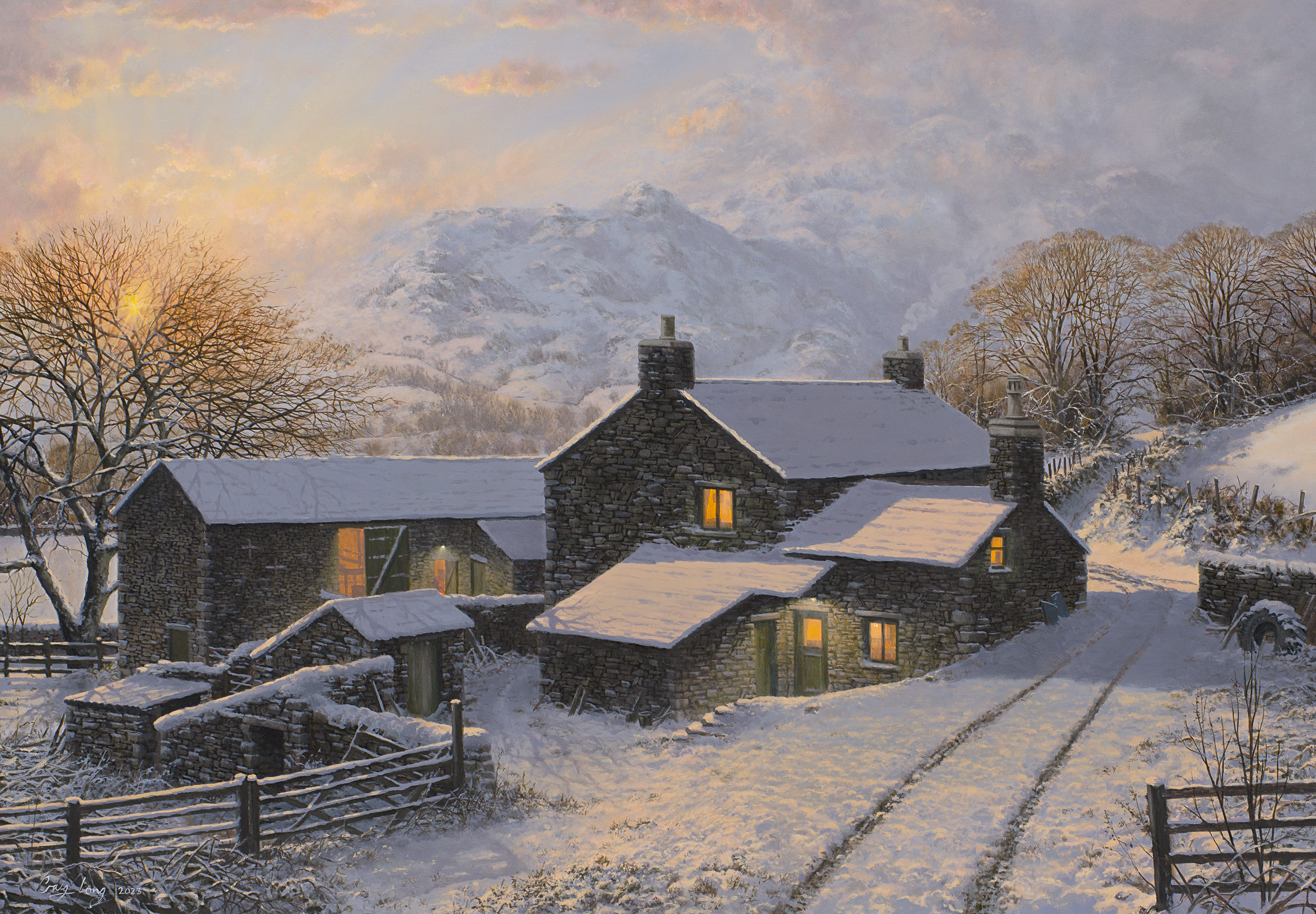 Dale End Farm Original Lake District Painting by Craig Long Dale End Farm Original Lake District Painting by Craig Long