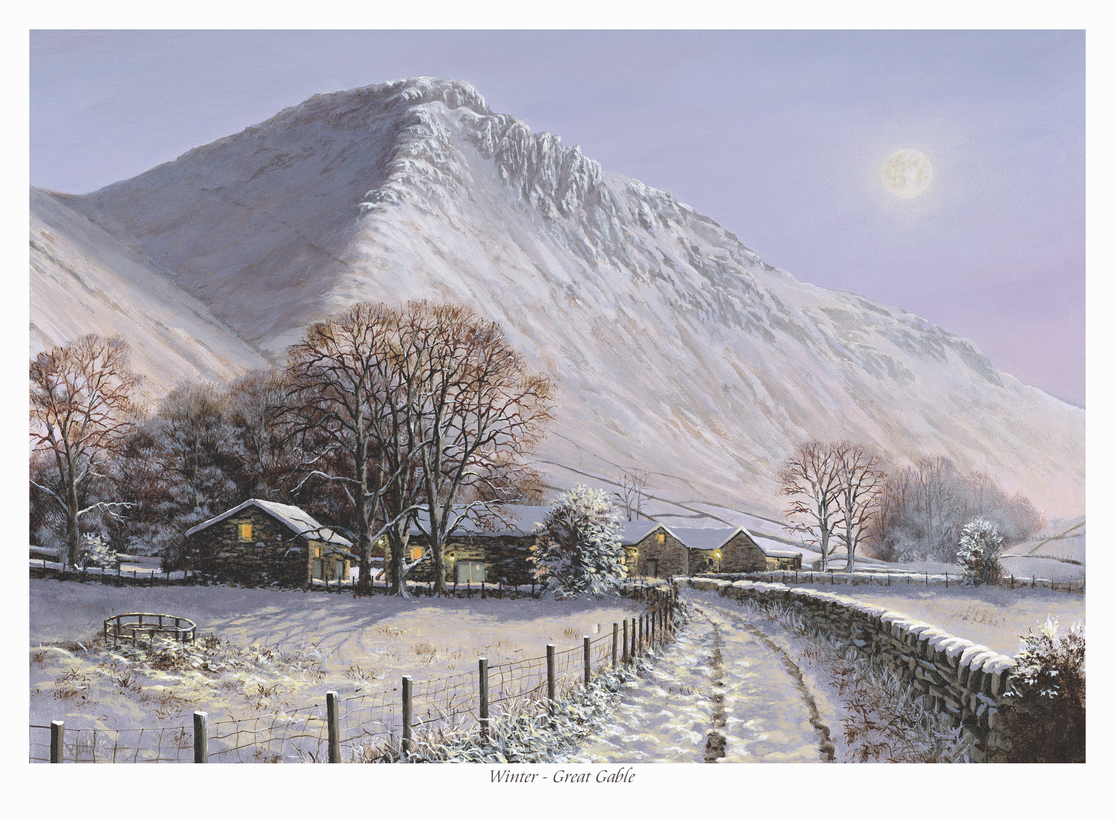 Winter Great Gable Lake District Chopping Board - Craig Long Gallery