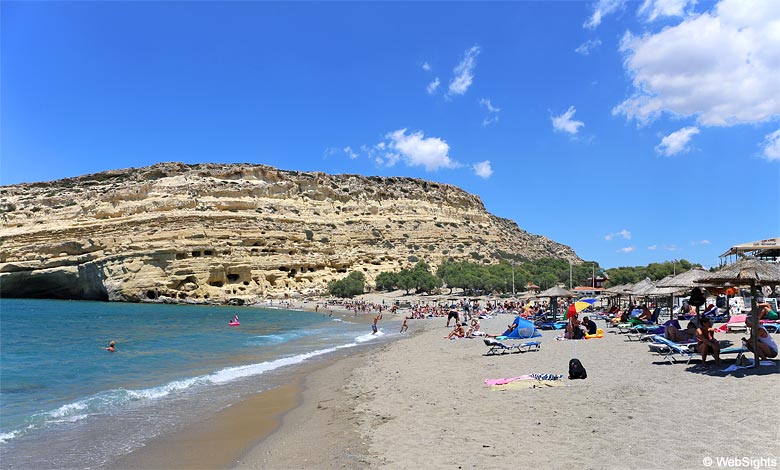 Matala beach - the colourful village of Matala | Crete Beaches