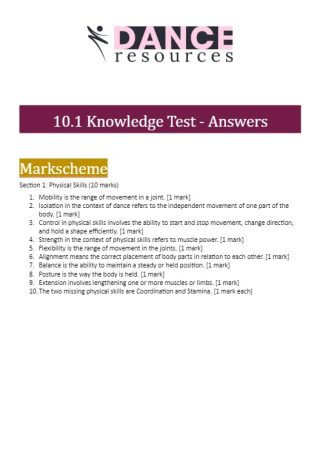 GCSE Dance - Performance Skills - Sample - Dance Resources for Teachers ...