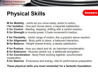GCSE Dance - Introduction to Performance Skills and Technique - Dance ...