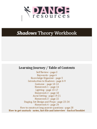 GCSE Dance - Shadows Anthology Work and Choreography Skills - Dance ...