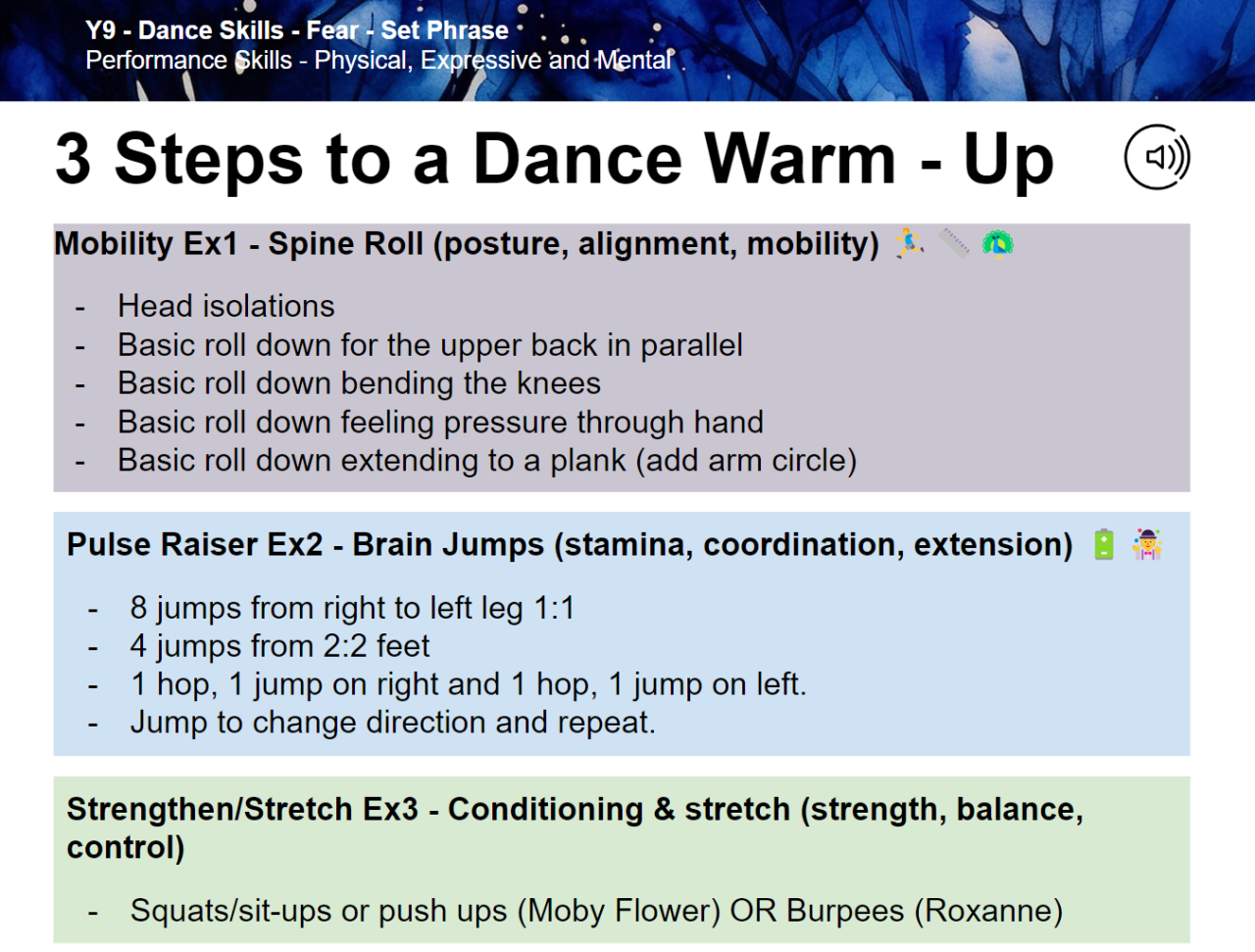 KS3 Dance - Dance Skills - Set Phrase Performance Skills - Fear - Dance ...