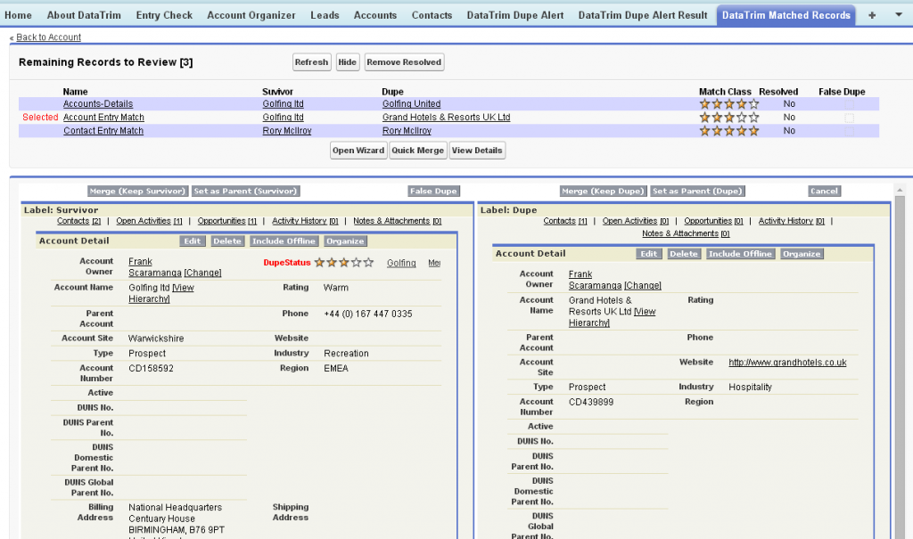 Account Hierarchy Builder Account Organizer Datatrim Your Data