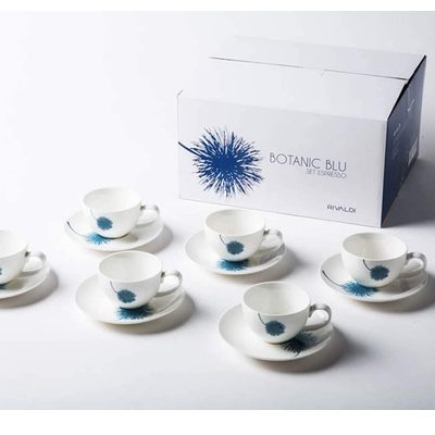 Botanic Blue 6 Cups set Blue & White - Culinaire & Gifts