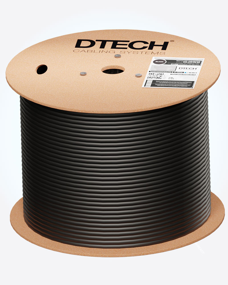 DTECH Cat 6 HDBaseT UTP W/ Water-block Membrane EXTERNAL PE 500MHZ - 305M - DTECH Cabling Systems