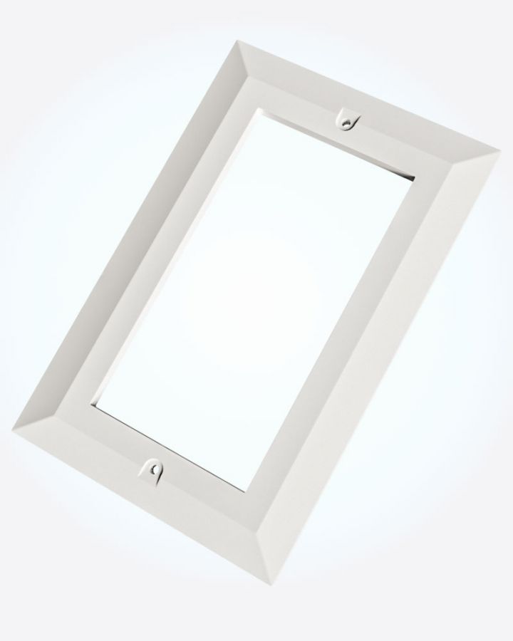 DTECH Double Gang Bevelled Face Plate White (4 module)