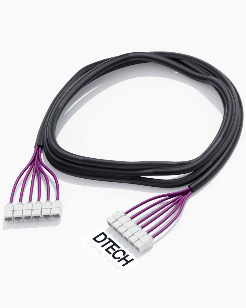 DTECH Cat 6 UTP LSZH - 6 WAY Pre-Terminated Copper Female-Female - DTECH Cabling Systems