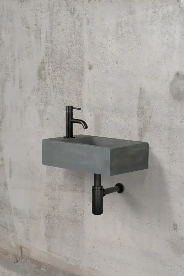 Kleine wc fontein beton - kopergroen cement - premium kwaliteit