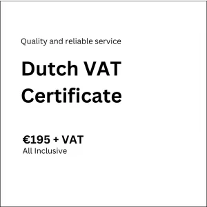 Apply for a VAT number and VAT certificate for a dutch company