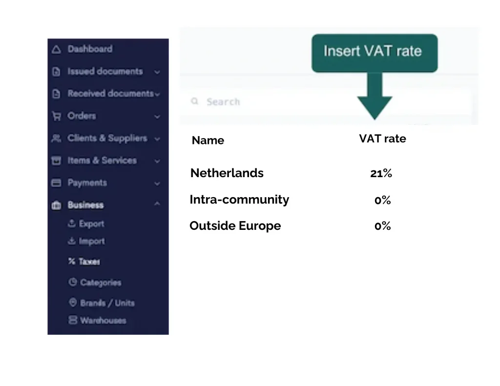 Invoice generator for Dutch company - comply with tax requirement