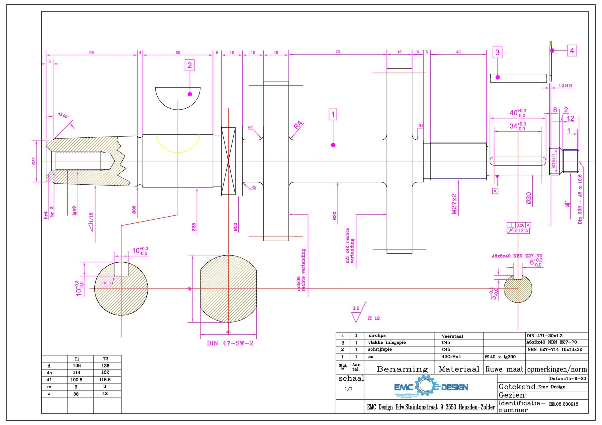 Technische tekening - Technisch tekenbureau | EMC Ontwerp ...