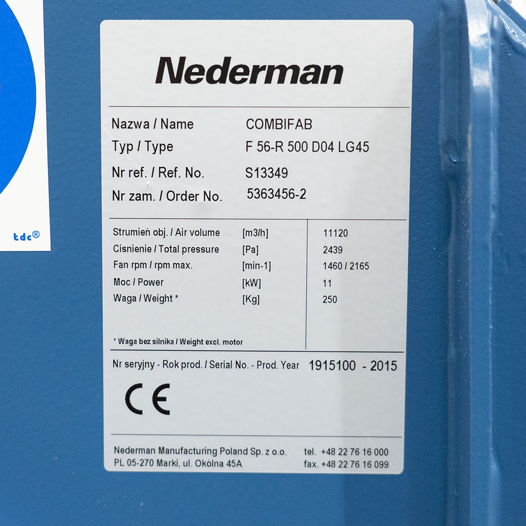 Nederman fan F 56-R 500 D04 LG56 | Erlandsson & Hjorth